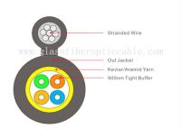 China FTTH Fiber Optic Drop Cable GYTC8H G657A2 Round Self Support 12B6a2 for sale