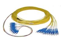 China 2.0mm Singlemode SM Bundled Jumper LC SC FC ST Branch Cable Optical Fiber Patch Cable 24C for sale