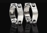 China 70-80 Mm & 75-85mm Double Bolts Heavy Duty Hose Clamp Stainless Steel 304 for sale