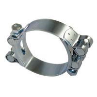 China European Stainless Steel Heavy Duty Double Bolt Hose Clamp Pipe Clamp 20mm  24mm for sale