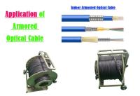 China Stranded Loose Tube Armored Double Jacket Mining Optical Fibre Cable 4 Core Glass Fiber Optic Cable for sale