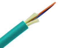 China OM3 Duplex Orange Fiber Optic Patch Cables 50-125mm Pitch Type Mini LC Type for sale