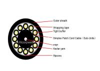 China Breakout Tight Buffer Optical Cable 12F SM G652D LSZH Black for sale