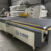 China High Speed Computerized Automatic Flipping Mattress Tape Edge Machine 50-500mm Sewing Thickness for sale
