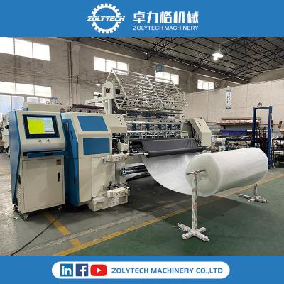 China ZOLYTECH quilting machine for bedcover multi-needle quilting machine automatic quilting machine lock stitch for sale