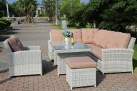 China HIFINE HFRS-0702 Customizable Design Outdoor Hotel Furniture Durable Wicker Rattan Sofa Sets for Garden for sale