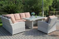 China HIFINE HFRS-0702 Customizable Design Outdoor Hotel Furniture Durable Wicker Rattan Sofa Sets for Garden for sale