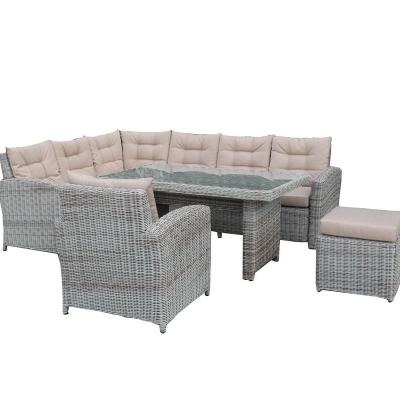 China HIFINE HFRS-0702 Customizable Design Outdoor Hotel Furniture Durable Wicker Rattan Sofa Sets for Garden for sale