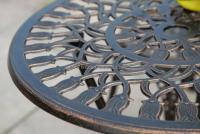 China Patio Dining Furniture Antique Bronze Cast Aluminum Chairs. for sale