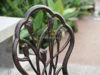 China Patio Dining Furniture Antique Bronze Cast Aluminum Chairs. for sale