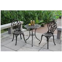 China Patio Dining Furniture Antique Bronze Cast Aluminum Chairs. for sale
