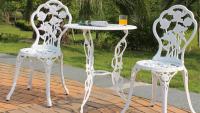 China HI-FINE HFCS-001 Cast Aluminum Outdoor Table and Chair Set for sale