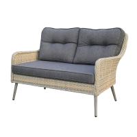 China Outdoor Backyard Furniture PE Rattan Chairs With Cushion and Patio Table Luxury Garden Set for sale