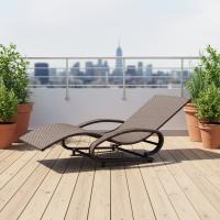 China Outdoor Furniture Modern Wicker Sunbed Patio Rattan Sun Lounger Chair for sale