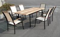 China Modern Aluminum Teakwood Table and Chair for Garden for sale