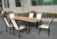 China Modern Aluminum Teakwood Table and Chair for Garden for sale
