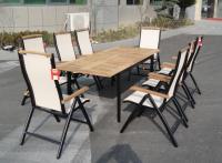 China Modern Aluminum Teakwood Table and Chair for Garden for sale