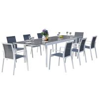 China Outdoor Dinning Furniture Aluminium 9pcs Aluminium Garden Set for sale