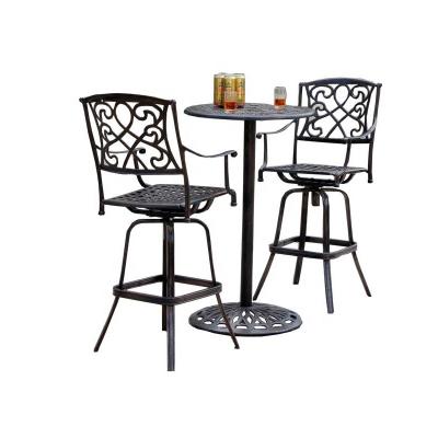 China Hifine HFCS-001 Modern Outdoor Furniture Dining Table Set Cast Aluminum Table and Chairs for sale