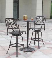 China Hifine HFCS-001 Modern Outdoor Furniture Dining Table Set Cast Aluminum Table and Chairs for sale