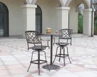 China Hifine HFCS-001 Modern Outdoor Furniture Dining Table Set Cast Aluminum Table and Chairs for sale