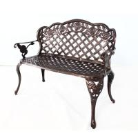 China Modern Aluminum Patio Garden Bench Loveseats Park Yard Furniture Decor Cast Aluminum Frame for sale