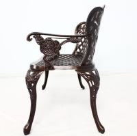 China Modern Aluminum Patio Garden Bench Loveseats Park Yard Furniture Decor Cast Aluminum Frame for sale