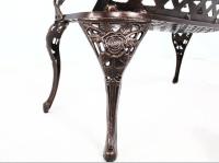 China Modern Aluminum Patio Garden Bench Loveseats Park Yard Furniture Decor Cast Aluminum Frame for sale