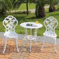 China Outdoor Patio Garden Furniture Cast Aluminum Dining Table and Chairs Bistro Set for sale