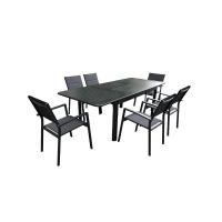 China Modern Aluminum Cheap Extension Table and Chair for Garden Outside Chairs and Table for sale