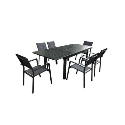 China Modern Aluminum Cheap Extension Table and Chair for Garden Outside Chairs and Table for sale