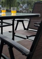 China HIFINE Hot Selling Steel Folding Chairs and Tables Garden Furniture Set-Folded Outdoor for sale