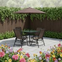 China HIFINE Hot Selling Steel Folding Chairs and Tables Garden Furniture Set-Folded Outdoor for sale