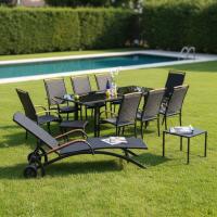 China Luxury Aluminum Wicker Zhejiang Garden Set Outdoor Patio Furniture Outdoor Dining  Waterproof Chair for sale