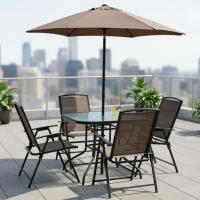 China Outdoor furniture Folding Chair Set with Umbrella for sale