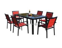 China High quality 6pcs tile top bistro coffee table bronze cast aluminum tables and chairs outdoor garden antique furniture for sale
