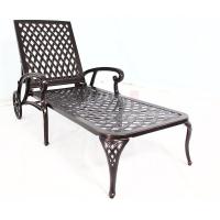 China Outdoor Sun Lounger Furniture Cast Aluminum Chaise Lounger for sale