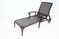 China Outdoor Sun Lounger Furniture Cast Aluminum Chaise Lounger for sale