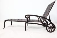 China Outdoor Sun Lounger Furniture Cast Aluminum Chaise Lounger for sale