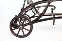 China Outdoor Sun Lounger Furniture Cast Aluminum Chaise Lounger for sale