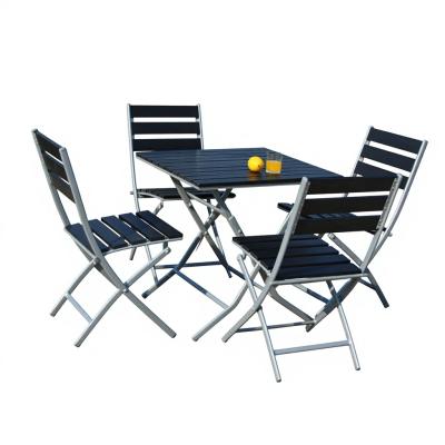 China Economical Furniture Wood Top Aluminium Bistro for sale