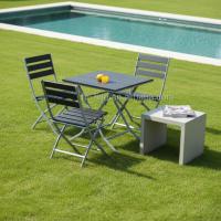 China Economical Furniture Wood Top Aluminium Bistro for sale