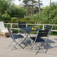 China Economical Furniture Wood Top Aluminium Bistro for sale