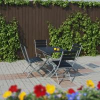 China Economical Furniture Wood Top Aluminium Bistro for sale