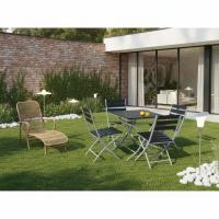 China Economical Furniture Wood Top Aluminium Bistro for sale