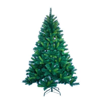 China PE&PVC Mixed Modern Artificial Christmas Tree LED Pre-lit Metal Stand for Living Room & Outdoor Holiday Decor for sale