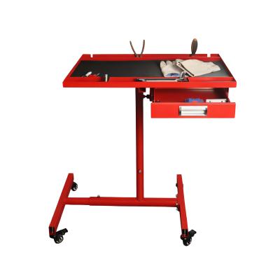 China Adjustable height Mobile Transport Carts with locking wheels heavy duty steel frame non slip rubber mat and spacious tool tray for professional for sale