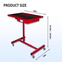 China Adjustable height Mobile Transport Carts with locking wheels heavy duty steel frame non slip rubber mat and spacious tool tray for professional for sale