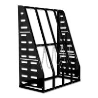 China 4 Slot Vertical Bar Rack High Carbon Steel Anti-Rust Adjustable Chain Lock Side Board Stepped-Wedge Anti-Tip Design for sale
