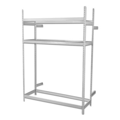 China 3 Tier Single Entry Tire Storage Rack 1500LBS High Carbon Steel White Anti-Rust Adjustable Heavy Duty Steel Shelving for sale